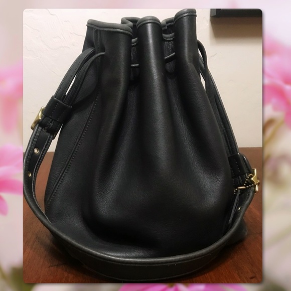 Coach | Bags | Vintage Coach Black Drawstring Sling Bag 965 | Poshmark